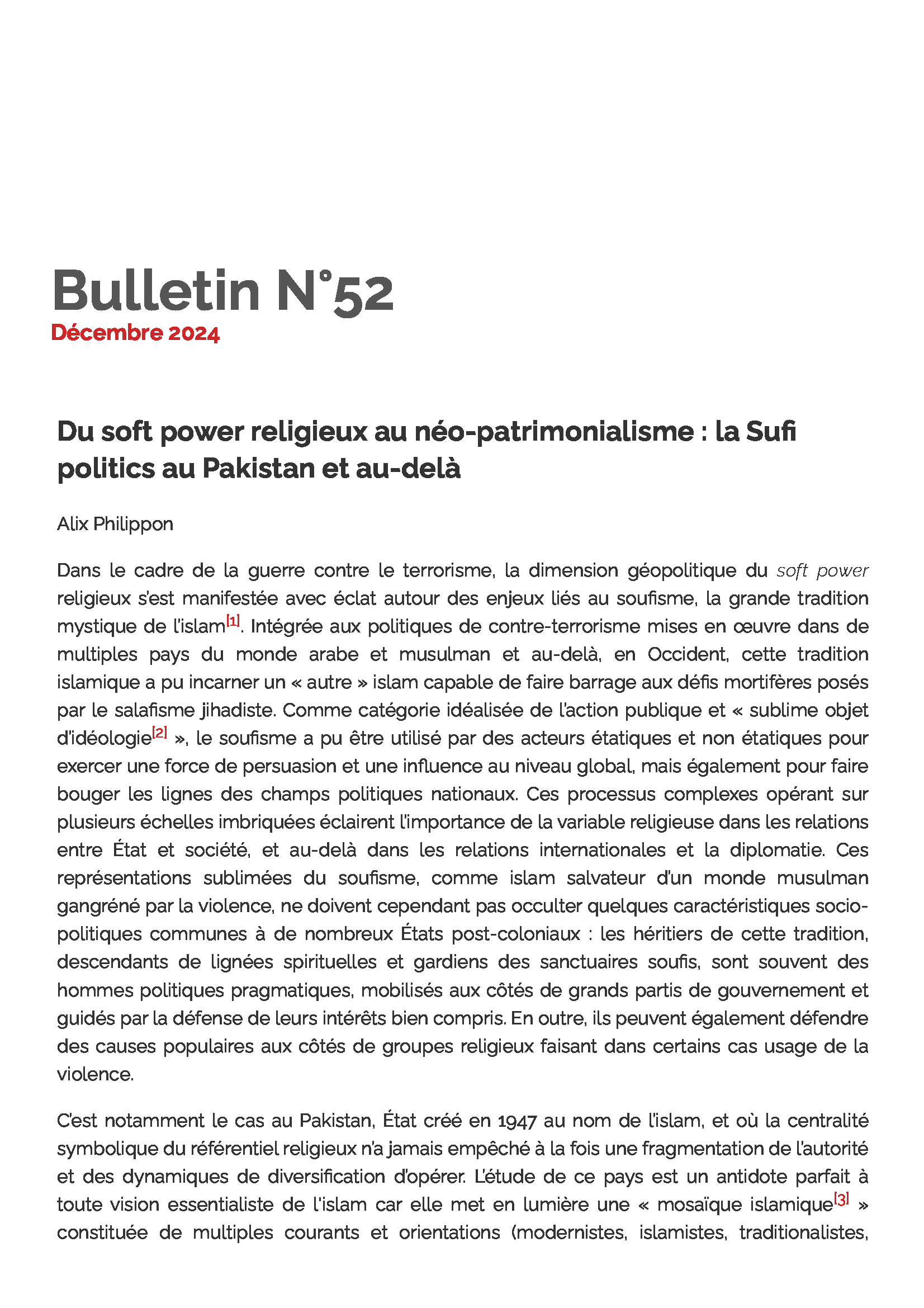 Article d'Alix Philippon : "Du soft power religieux au néo ...