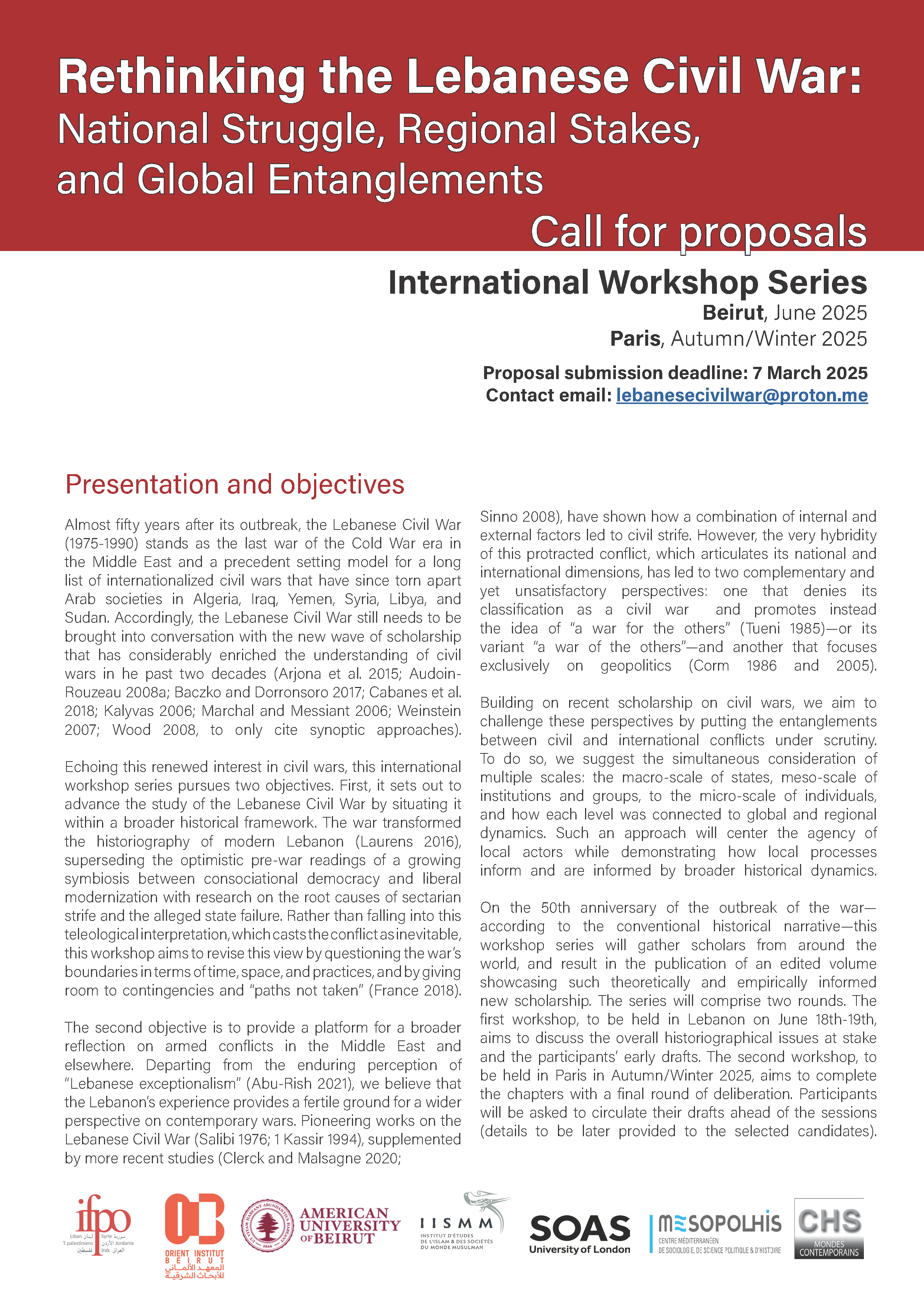 AAC international workshops "Rethinking the Lebanese Civil War ...